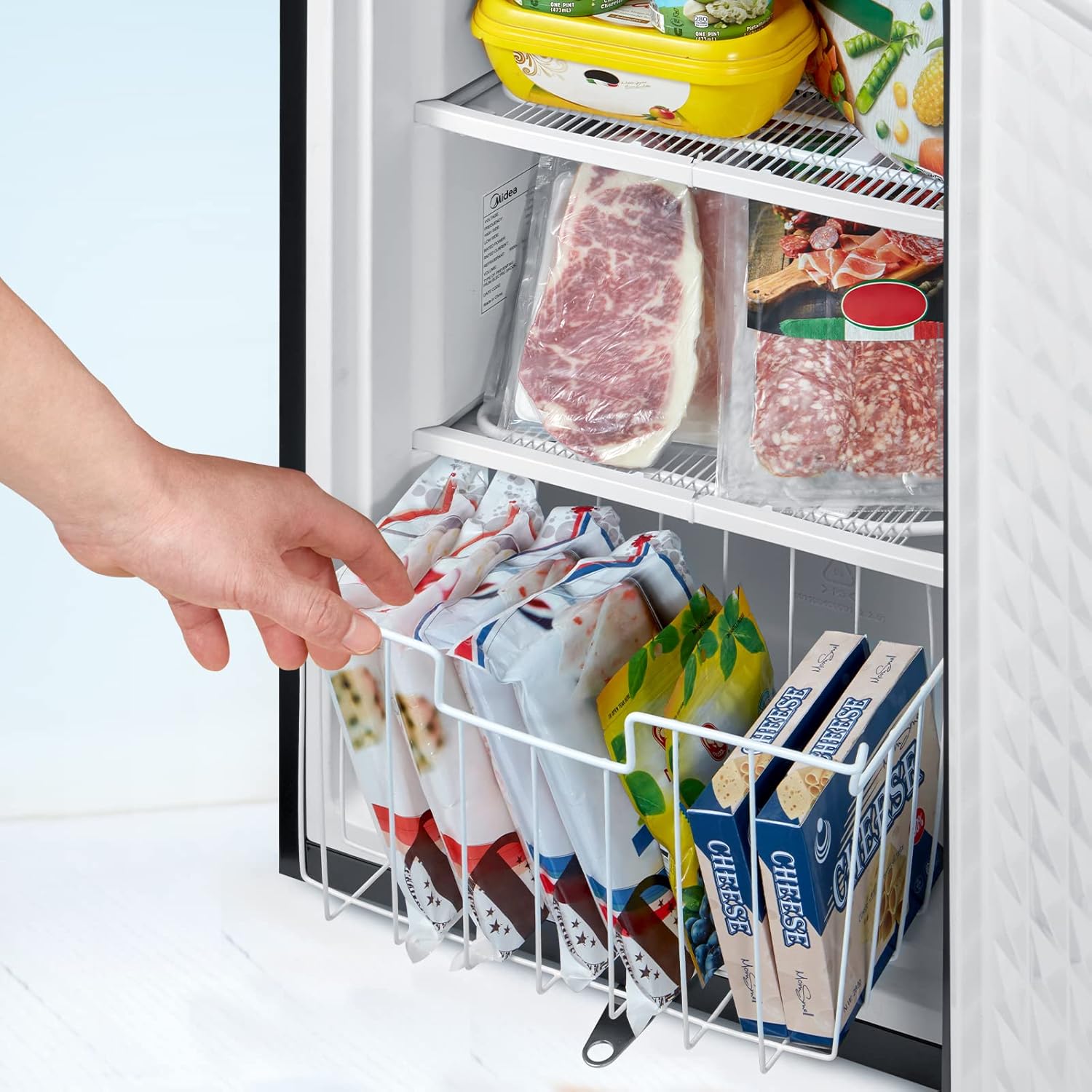 Small Upright Freezer - Midea 3.0 Cu Ft Black Freezer - Just Fridge